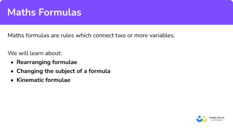 Maths Formulas - GCSE Maths - Steps, Examples & Worksheet