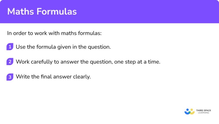 Maths Formulas - GCSE Maths - Steps, Examples & Worksheet
