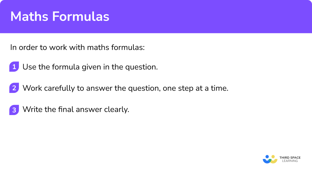 Maths Formulas - GCSE Maths - Steps, Examples & Worksheet
