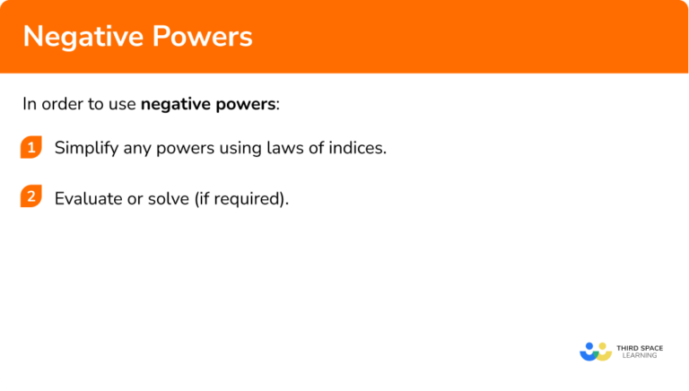 Negative Powers - GCSE Maths - Steps, Examples & Worksheet