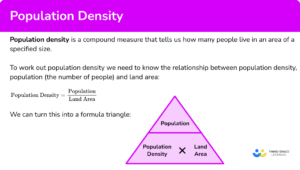 Population Density - GCSE Maths - Steps, Examples & Worksheet