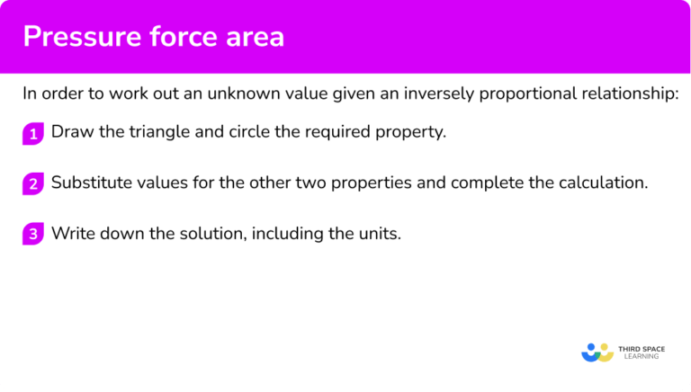 Pressure Force Area - GCSE Maths - Steps& Examples