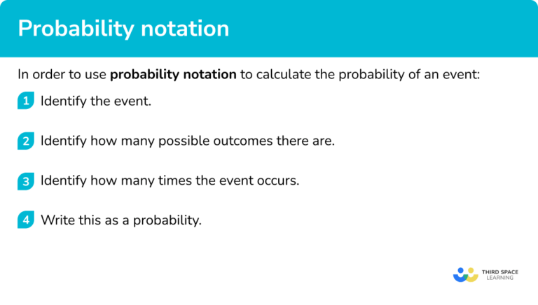 Probability Notation - GCSE Maths - Steps, Examples & Worksheet