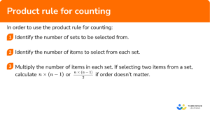 Product Rule For Counting - GCSE Maths - Steps, Examples & Worksheet