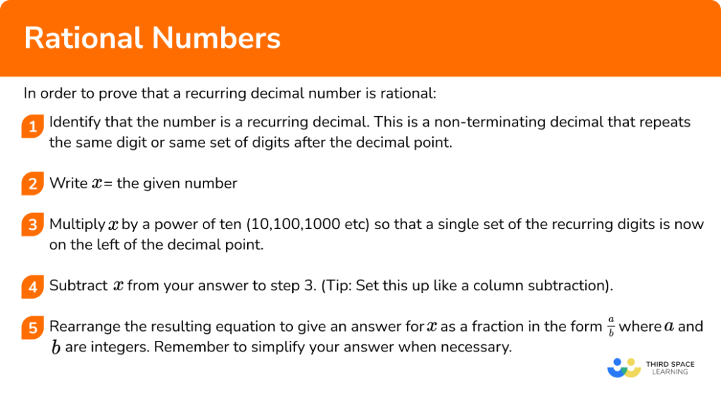 Rational Numbers - GCSE Maths - Steps, Examples & Worksheet