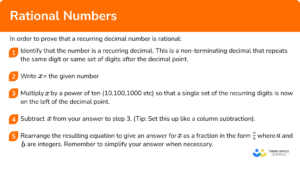 Rational Numbers - GCSE Maths - Steps, Examples & Worksheet
