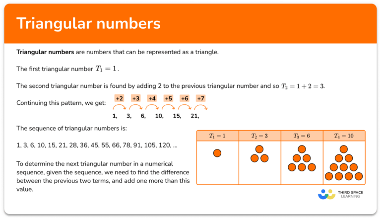 Triangular Numbers - GCSE Maths - Steps, Examples & Worksheet