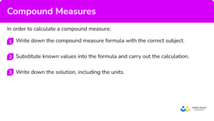 Compound Measures - GCSE Maths - Steps & Examples