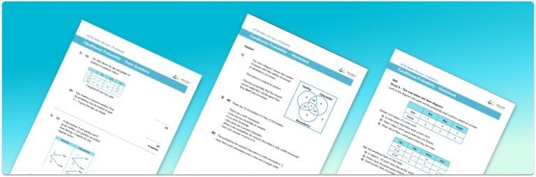 Conditional Probability Worksheet - GCSE Maths [FREE] - Third Space ...
