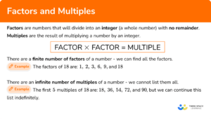 Factors And Multiples - GCSE Maths - Steps & Examples