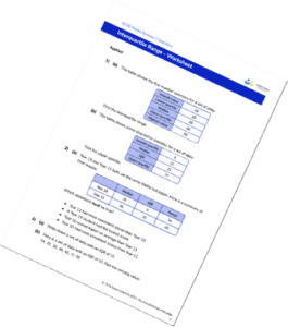 Interquartile Range Worksheet - GCSE Maths [FREE] - Third Space Learning
