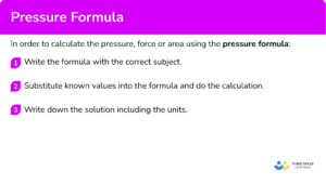 Pressure Formula - GCSE Maths - Steps, Examples & Worksheet