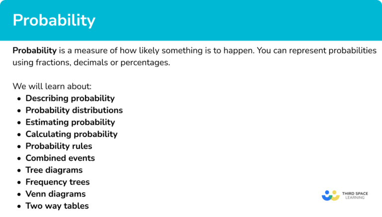 Probability - Maths GCSE - Steps, Examples & Worksheet