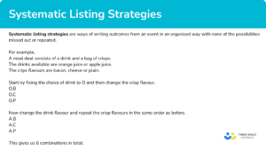 Systematic Listing Strategies - GCSE Maths - Steps & Examples