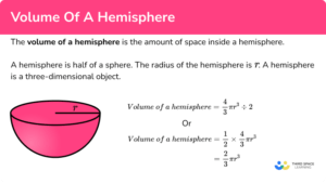 Volume Of A Hemisphere - Steps, Examples & Worksheet