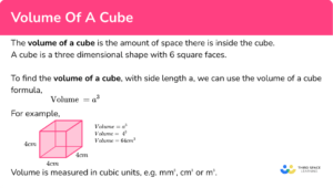 Volume of A Cube - GCSE Maths - Steps, Examples & Worksheet