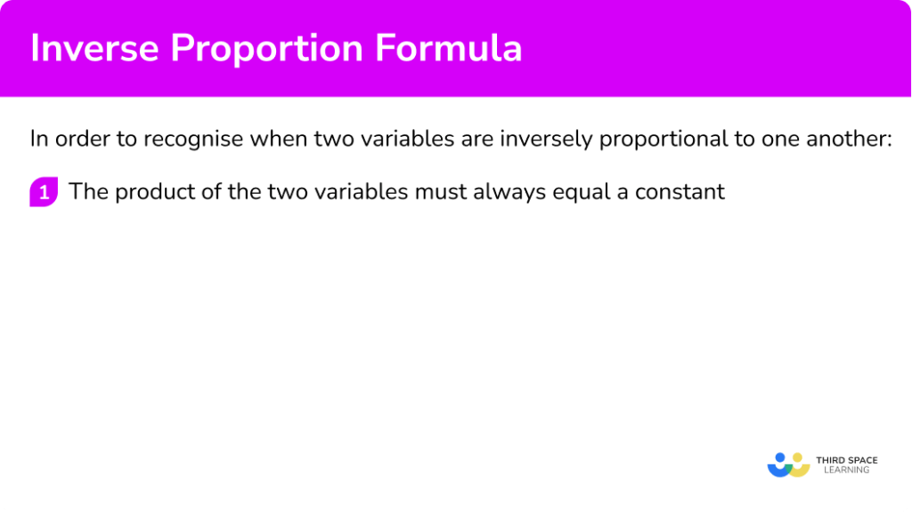 Inverse Proportion Formula - GCSE Maths - Steps & Examples Inverse Proportion Formula - GCSE Maths - Steps & Examples