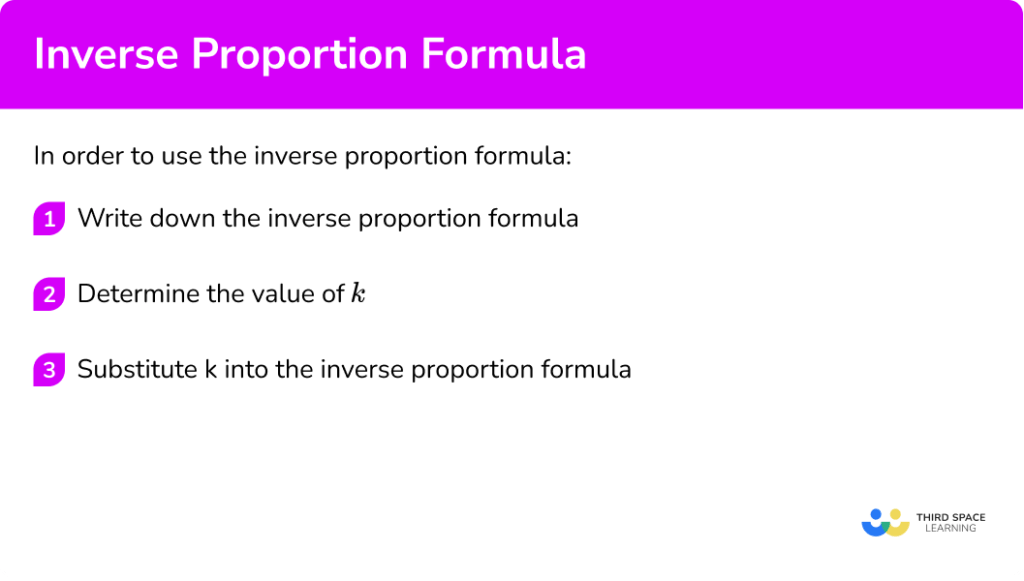 Inverse Proportion Formula - GCSE Maths - Steps & Examples
