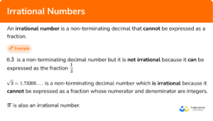 Irrational Numbers - GCSE Maths - Steps, Examples & Worksheet