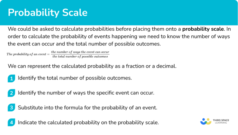 Probability Scale - GCSE Maths - Steps, Examples & Worksheet