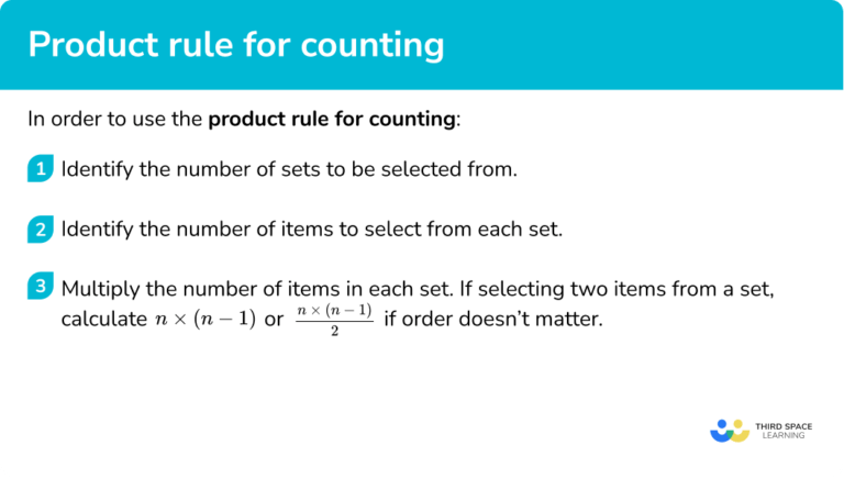 Product Rule For Counting - GCSE Maths - Steps, Examples & Worksheet