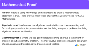 Mathematical Proof - GCSE Maths - Steps, Examples & Worksheet