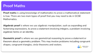 Mathematical Proof - GCSE Maths - Steps, Examples & Worksheet