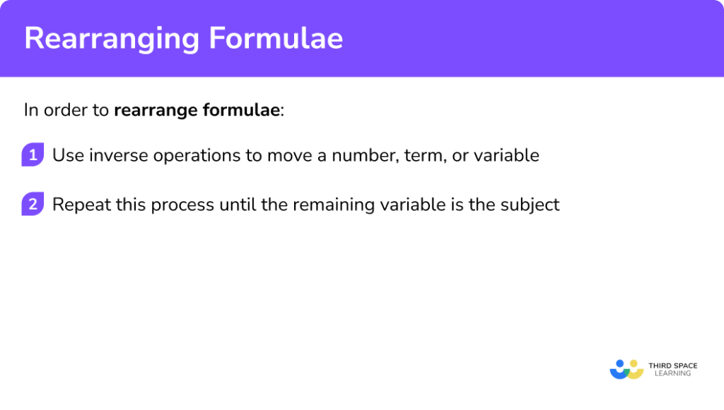 Rearranging Formulae - GCSE Maths - Steps & Examples
