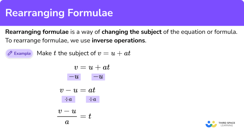 Rearranging Formulae - GCSE Maths - Steps & Examples