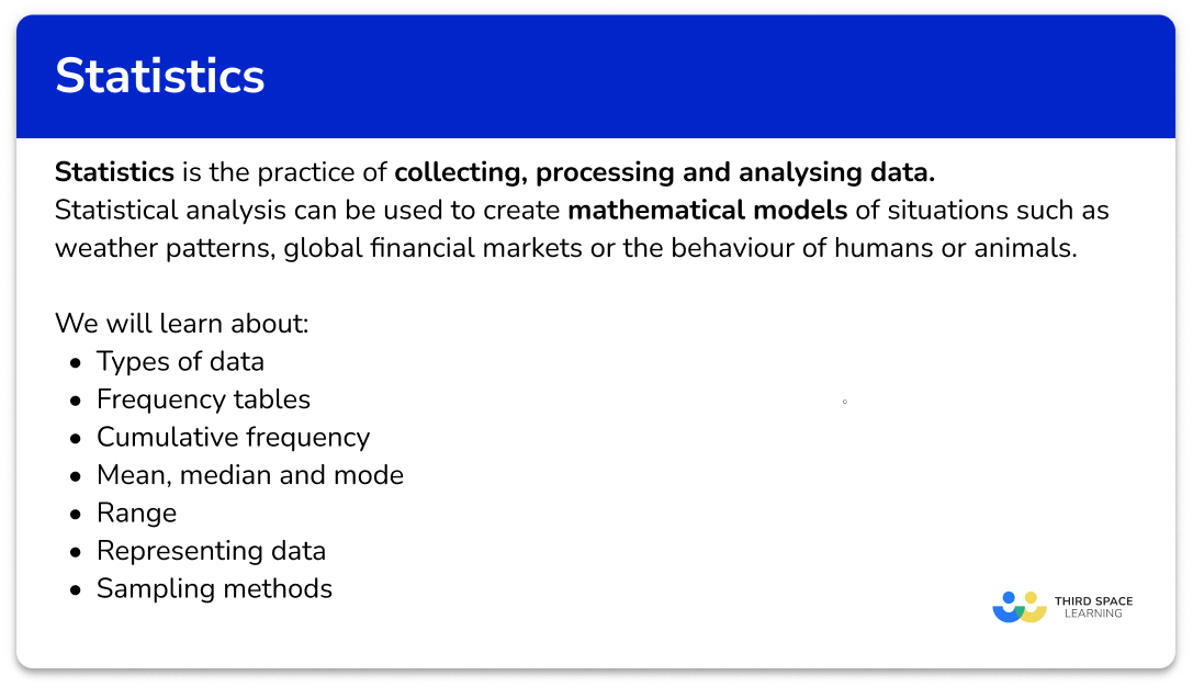 Statistics Maths GCSE Steps Examples Worksheet