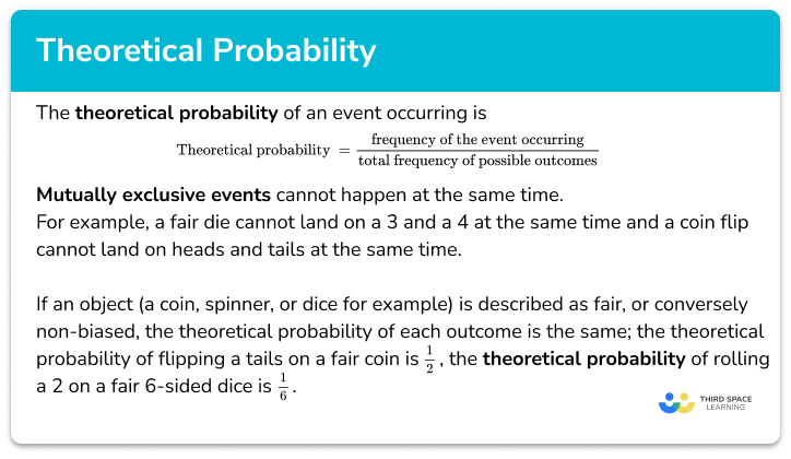 Theoretical Probability GCSE Maths Steps Examples