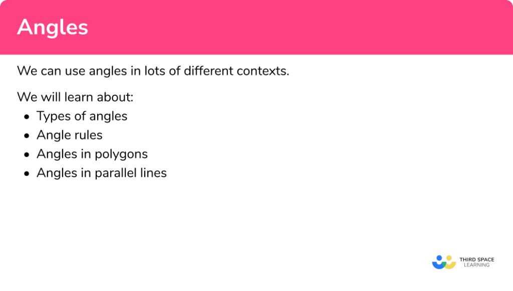 Angles - GCSE Maths - Steps, Examples & Worksheet