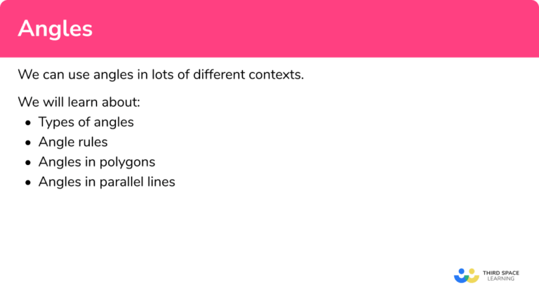 Angles - GCSE Maths - Steps, Examples & Worksheet