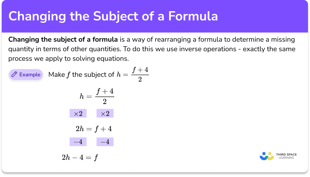 Changing The Subject Of A Formula GCSE Maths Guide