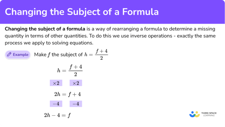 Changing The Subject Of A Formula - GCSE Maths Guide