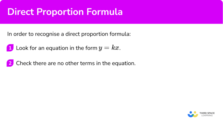 Direct Proportion Formula - GCSE Maths - Steps & Examples