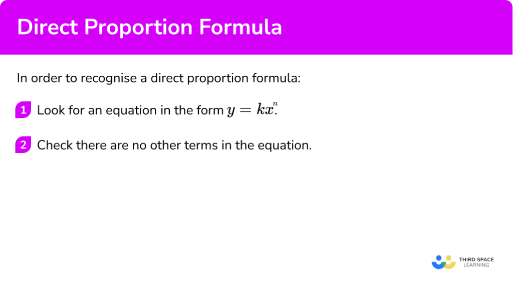 Direct Proportion Formula - GCSE Maths - Steps & Examples