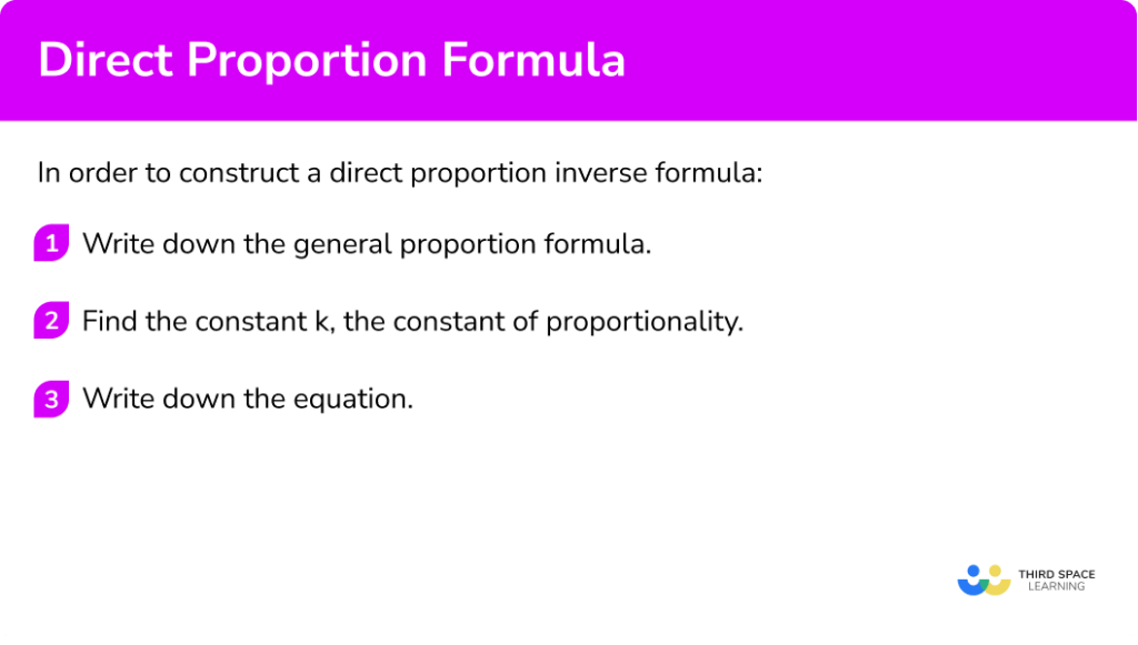 Direct Proportion Formula - GCSE Maths - Steps & Examples Direct Proportion Formula - GCSE Maths - Steps & Examples