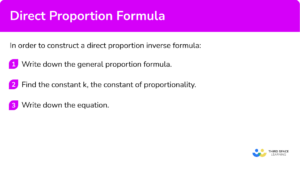 Direct Proportion Formula - GCSE Maths - Steps & Examples