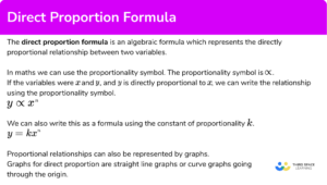 Direct Proportion Formula - GCSE Maths - Steps & Examples