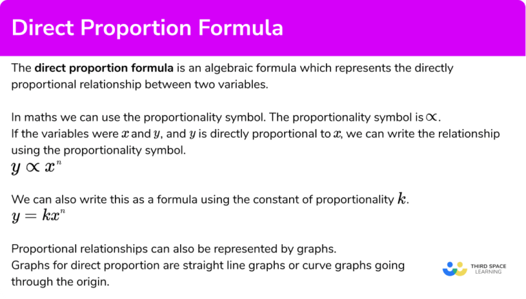 Direct Proportion Formula - GCSE Maths - Steps & Examples