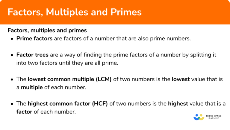 Factors, Multiples And Primes - GCSE Maths - Steps & Examples