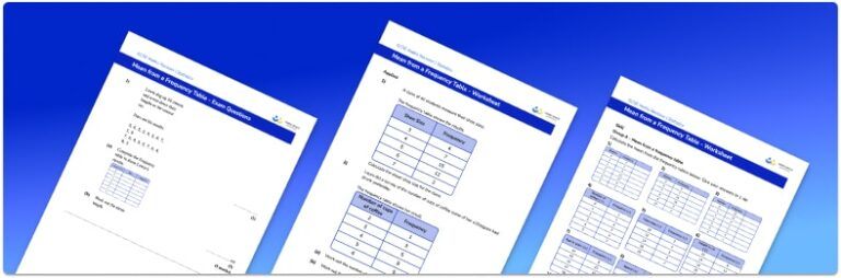 Mean from a frequency table worksheet - GCSE Maths [FREE] - Third Space ...