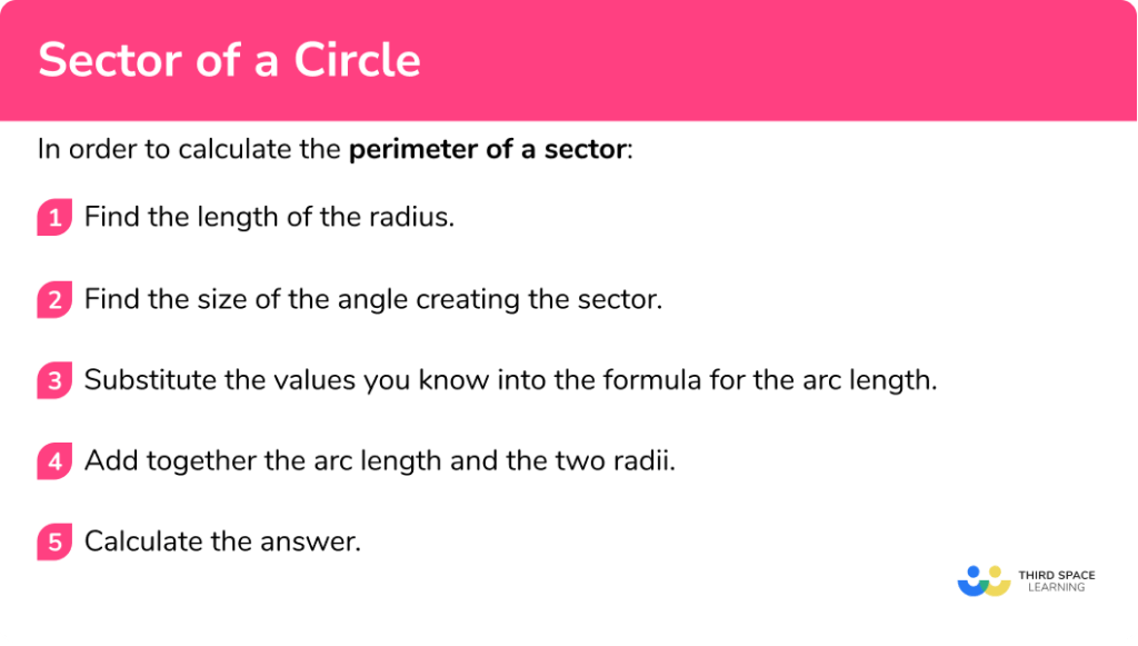 Sector Of A Circle - GCSE Maths - Steps, Examples & Worksheet