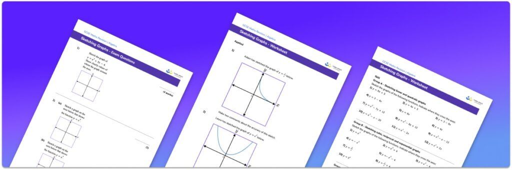 Sketching Graphs Worksheet - GCSE Maths [FREE]