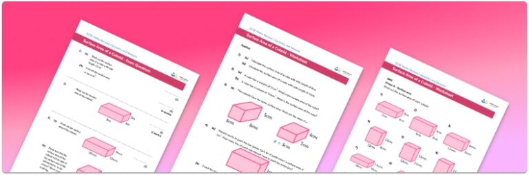 Surface Area Of A Cuboid Worksheet - GCSE Maths [FREE] - Third Space ...