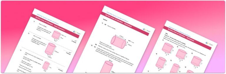 Surface Area Of Cylinders Worksheet - GCSE Maths [FREE] - Third Space ...