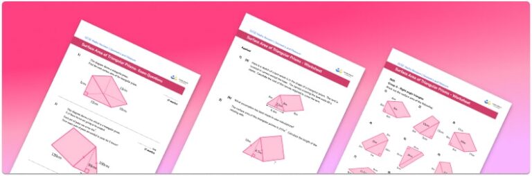 Surface Area Of A Triangular Prism Worksheet - GCSE Maths [FREE ...