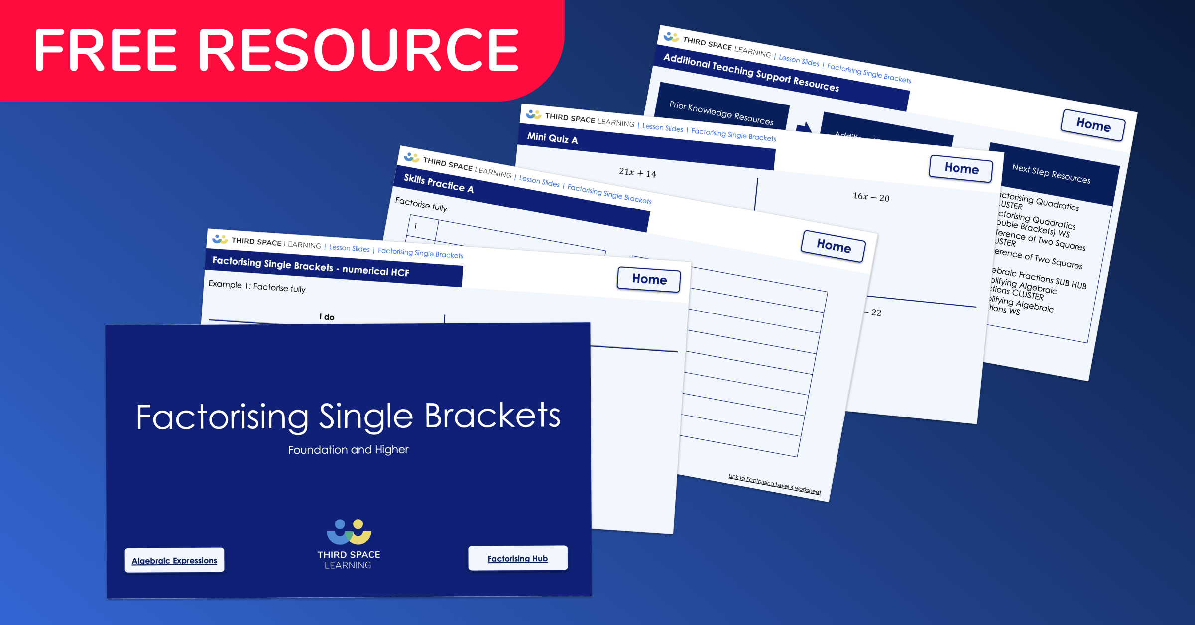 [free] Gcse Lesson Slides Factorising Single Brackets