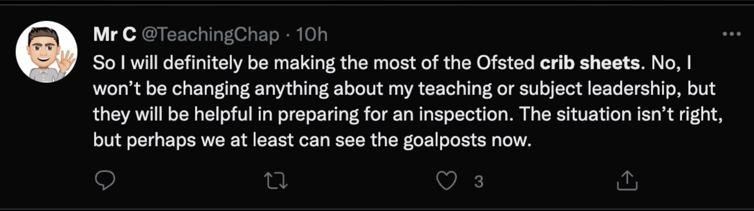 Ofsted Crib Sheets: Summary Of Key Information Inspectors Will Have